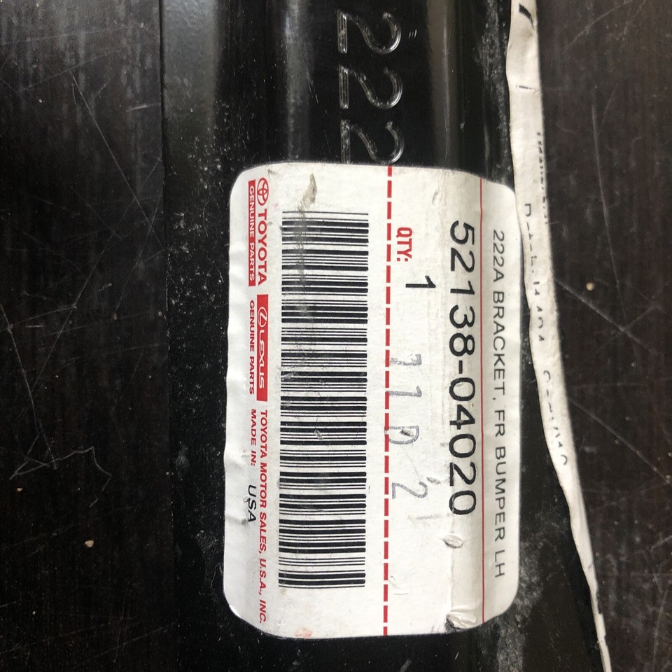 Genuine OEM Toyota 52138-04020 Driver LH Front Bumper Support Arm 2012 ...