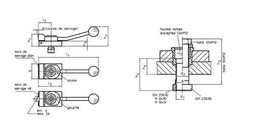 HALDER - 23210.0106 - Down-Hold Clamps with cranked tension lever - New 4030618237303 | eBay