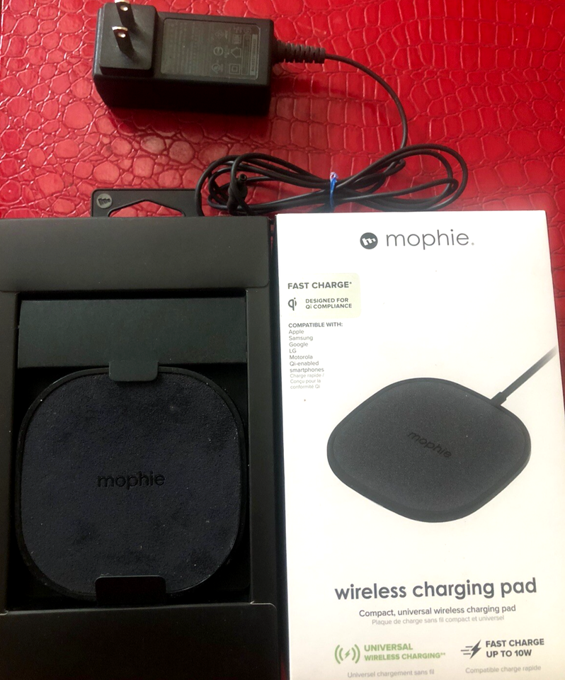 MOPHIE QI CHARGING PAD 7.5W WIRELESS FAST CHARGER MFI - BLACK ~ FREE SHPG | eBay