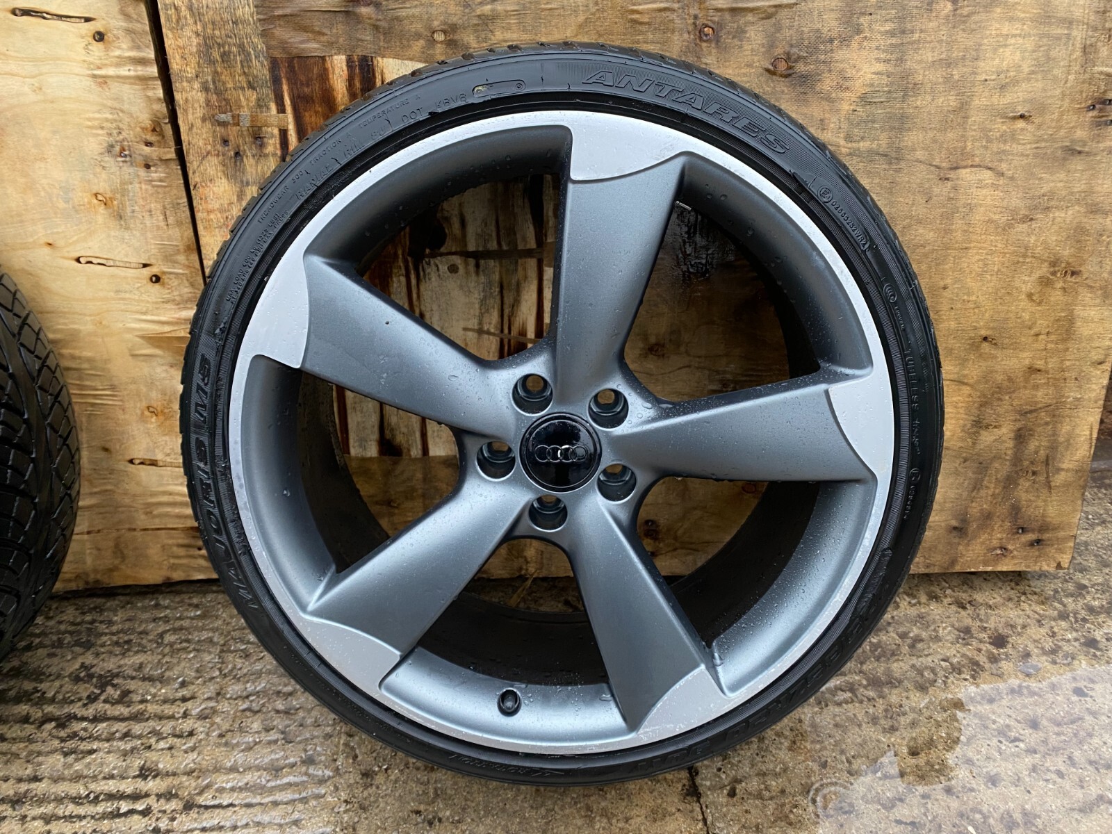 GENUINE AUDI A4 A5 A6 A7 20" ROTOR ALLOY WHEEL SET X4 WITH TYRES 8 ...