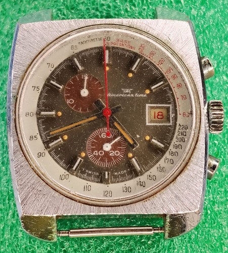 C1920 men American Time Chronograph Manual Wind Movement Vintage Watch ...