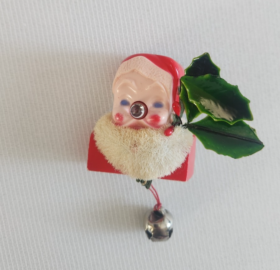 VINTAGE LIGHT UP NOSE CHRISTMAS SANTA PIN, BELL MCM | eBay