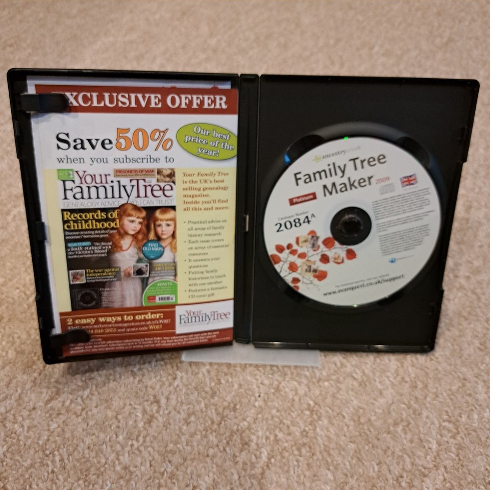 Family Tree Maker 2009 Platinum PC Software Genealogy Family History UK ...