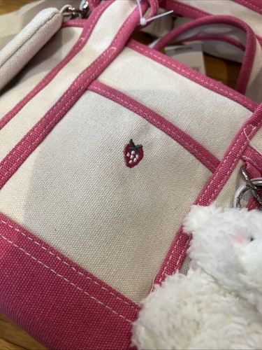 Madden Girl Strawberry Mini Tote Crossbody Bag Cute Bear Charms and ...
