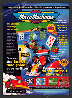 1990s Micro Machines Print Advertisement Video Game Ad 1993 | eBay