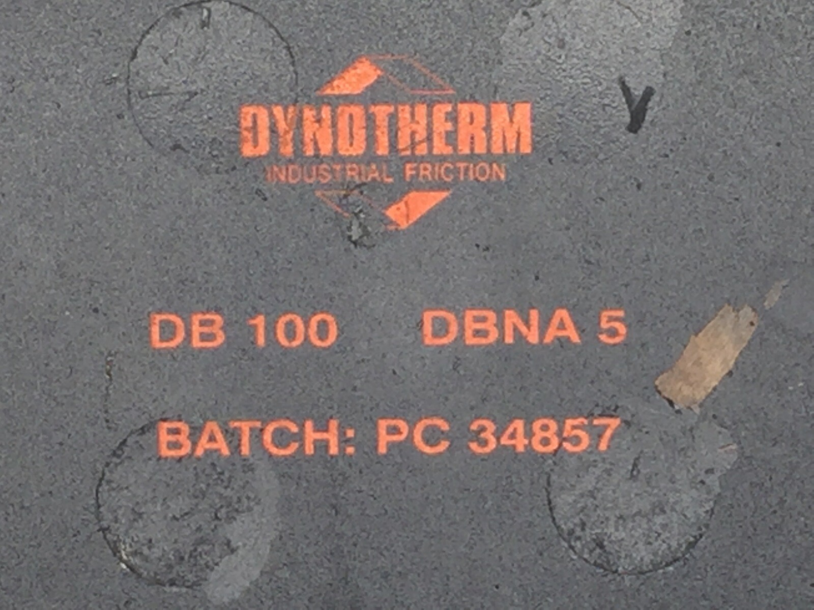 DYNOTHERM DB 100 Brake Pad Shoe 321 x 156 x 35 mm suits 730E & 830E ...