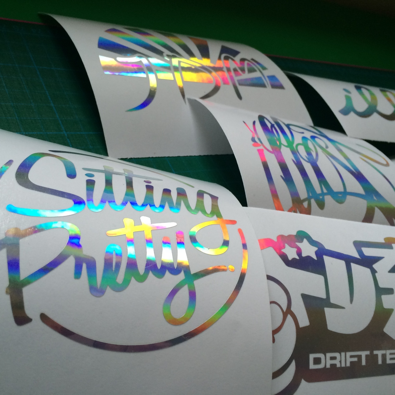 Drift Tengoku Japan Oil Slick Chrome Decal Sticker JDM Van Car Window ...