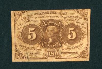 5 Cents Fractional Currency First Issue Postage Note ** PAPER CURRENCY ...