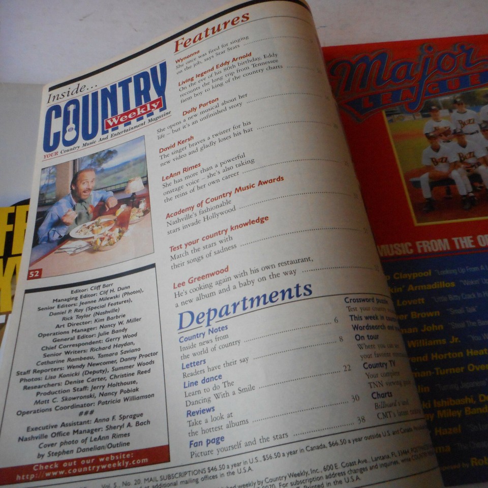 LeAnn Rimes Covers Country Weekly Magazine May 1998 Eddy Arnold | eBay