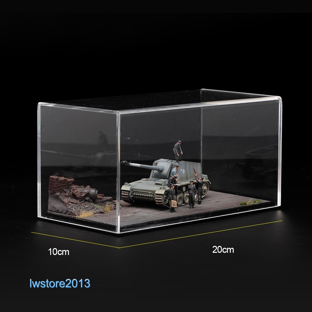 1/72 WWII Tank Soldier Display Case Platform Scene Props Miniatures ...