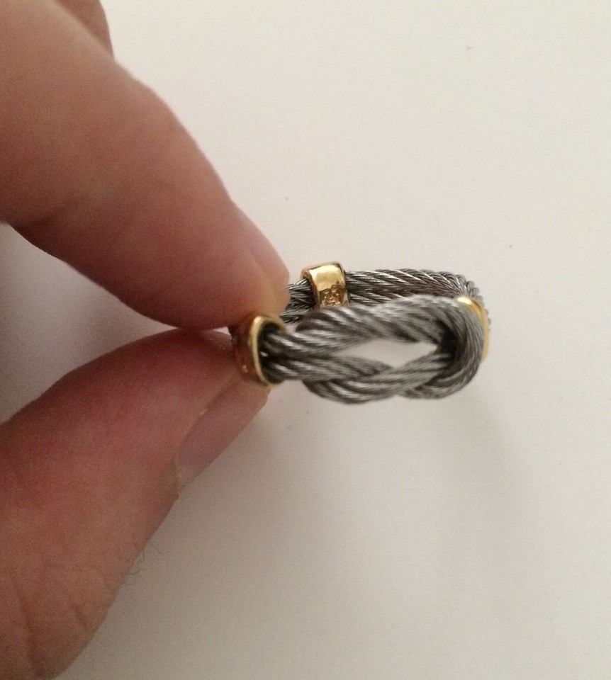 Stainless Steel Nautical Knot Love Knot Sailor Twisted Cable Wire Ring ...