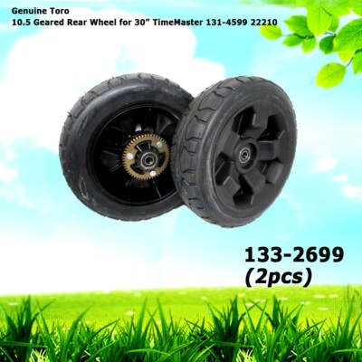2 Genuine Toro 133-2699 10.5 Geared Rear Wheel for 30” TimeMaster 131 ...