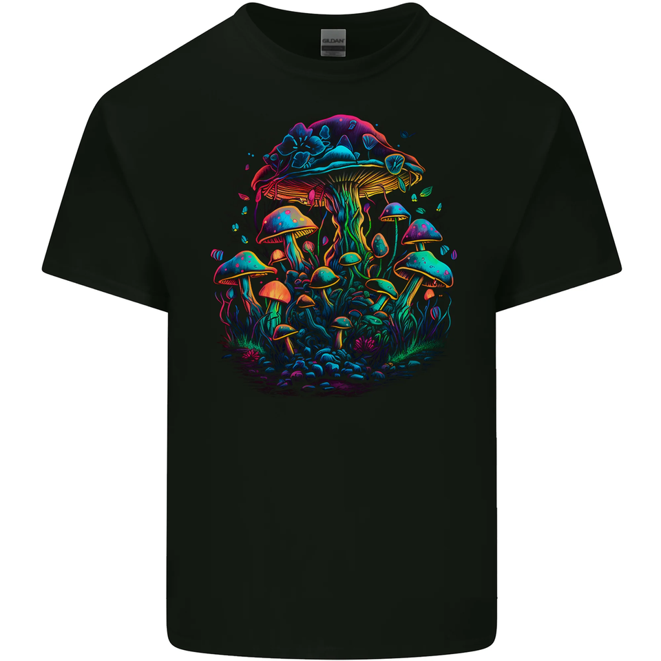 Psychedelic Magic Mushrooms Trippy LSD Mens Light Cotton T-Shirt | eBay UK