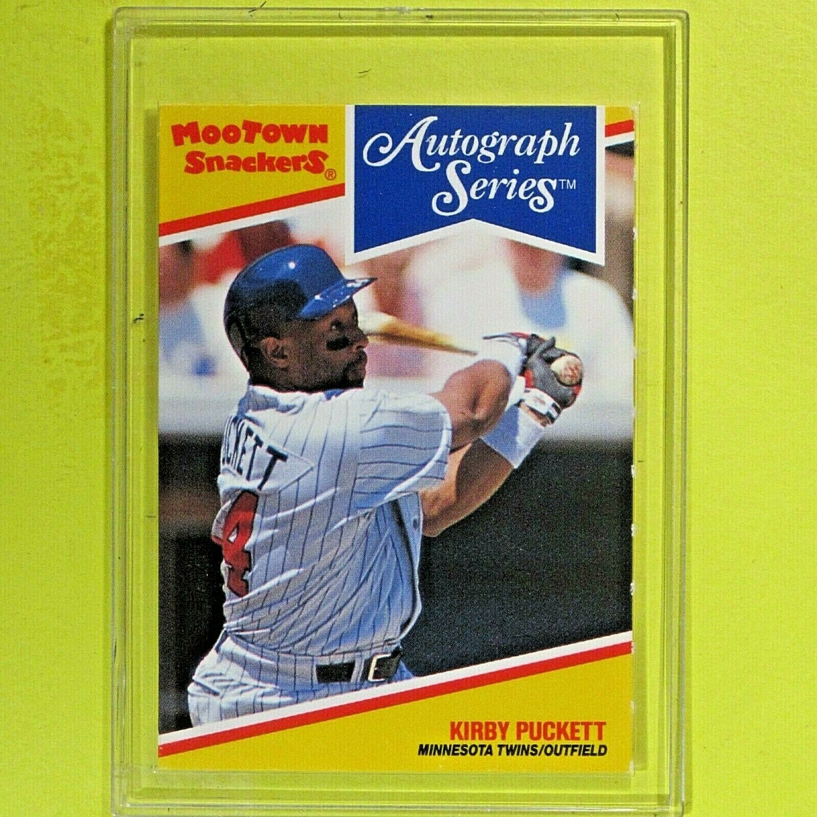 1992 Mootown Snackers Autograph Series - #6 Kirby Puckett for sale ...