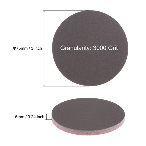 50pcs 3000 Grit Sanding Sponge 3 Inch Hook and Loop Sponge Sanding Disc ...