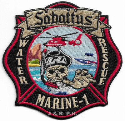 *NEW* Sabattus Water Rescue - 1 / Marine - 1, Maine (4.5" x 4.5") fire ...