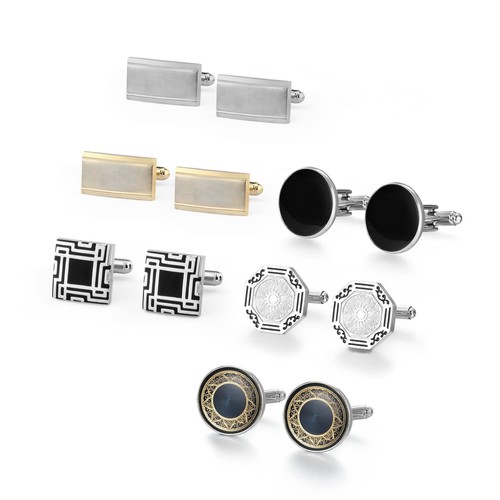 Cufflinks Set 6 Pairs for Men Business Formal Shirts Buttons Cuff Link ...