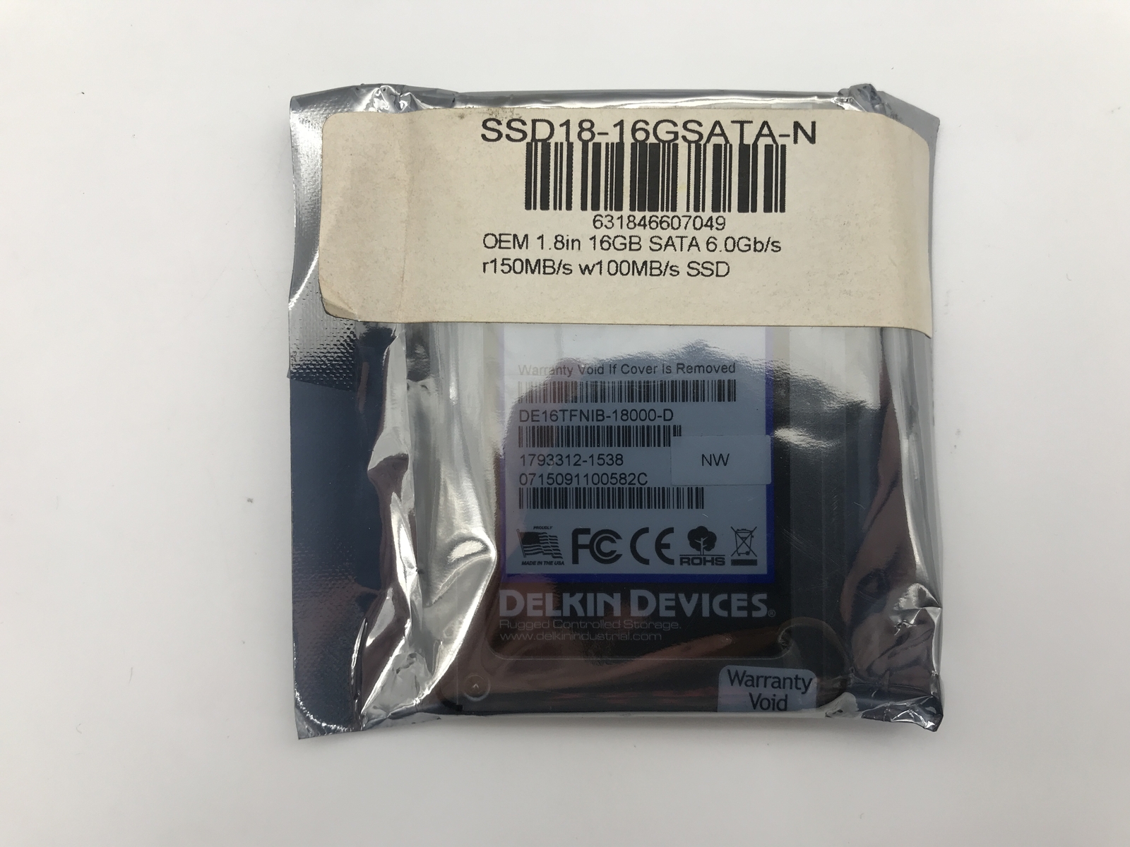 Delkin Devices 16GB 1.8" microSata Solid State Drive SSD18-16GSATA-N | eBay