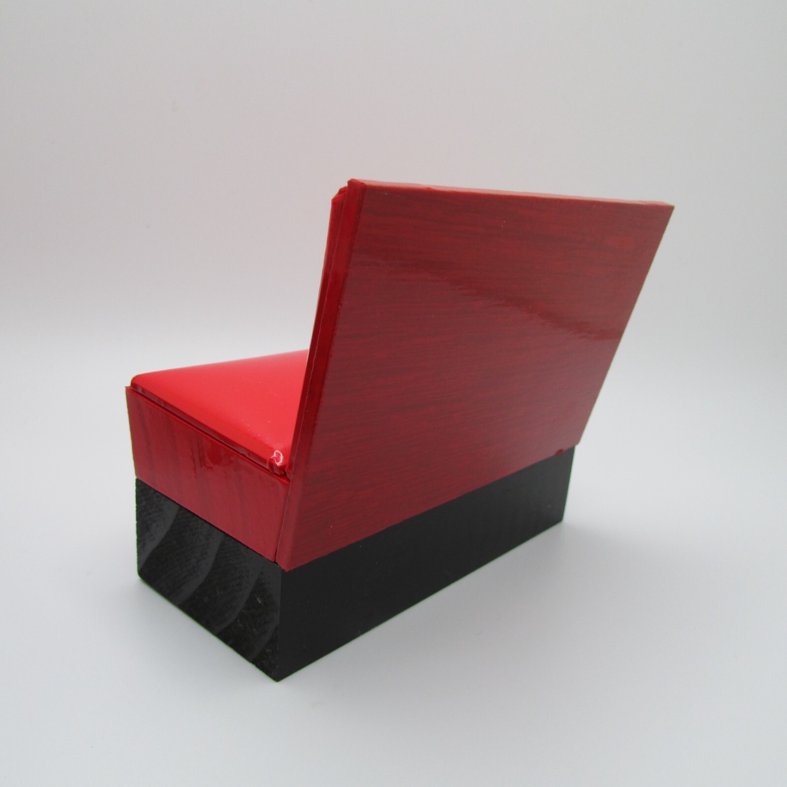 Dollhouse Miniature 1950's Red & Black Booth Table Set 3 Pieces T5899 ...