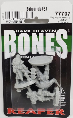 BRIGANDS (3) Reaper Miniatures Dark Heaven Bones REM77707 D&D ...