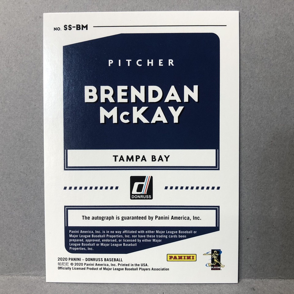 2020 Panini Donruss Signature Series Brendan McKay Auto #SS-BM Rays | eBay