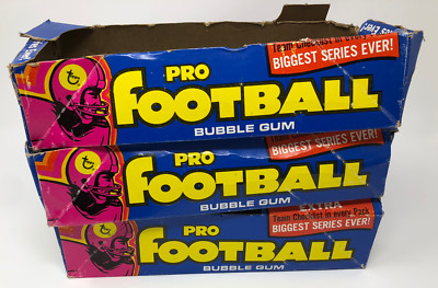 (3) Empty 1973 Topps Football Display Boxes - all missing top lid | eBay