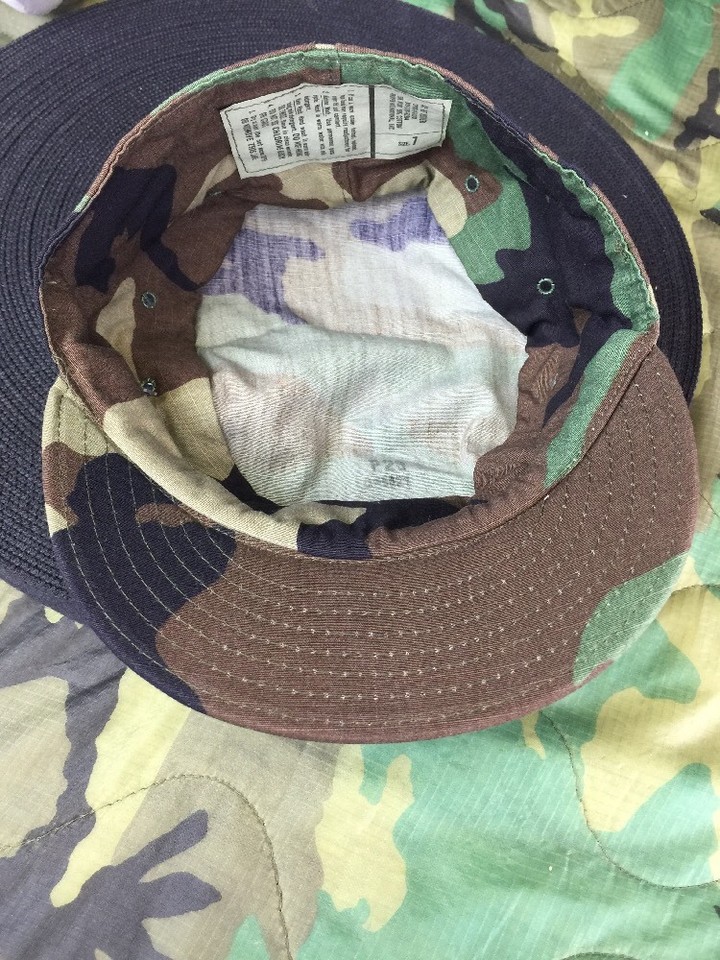 US MILITARY ARMY BDU CAP HAT WOODLAND CAMOUFLAGE NEW SIZE 7 ...