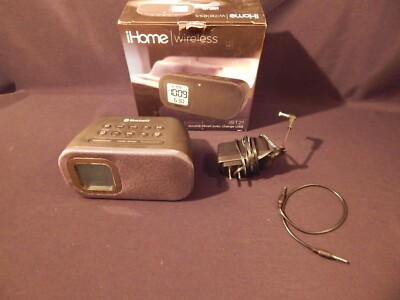 iHome Wireless Model iBT21 Dual Alarm Clock/USB Charging Bluetooth New ...