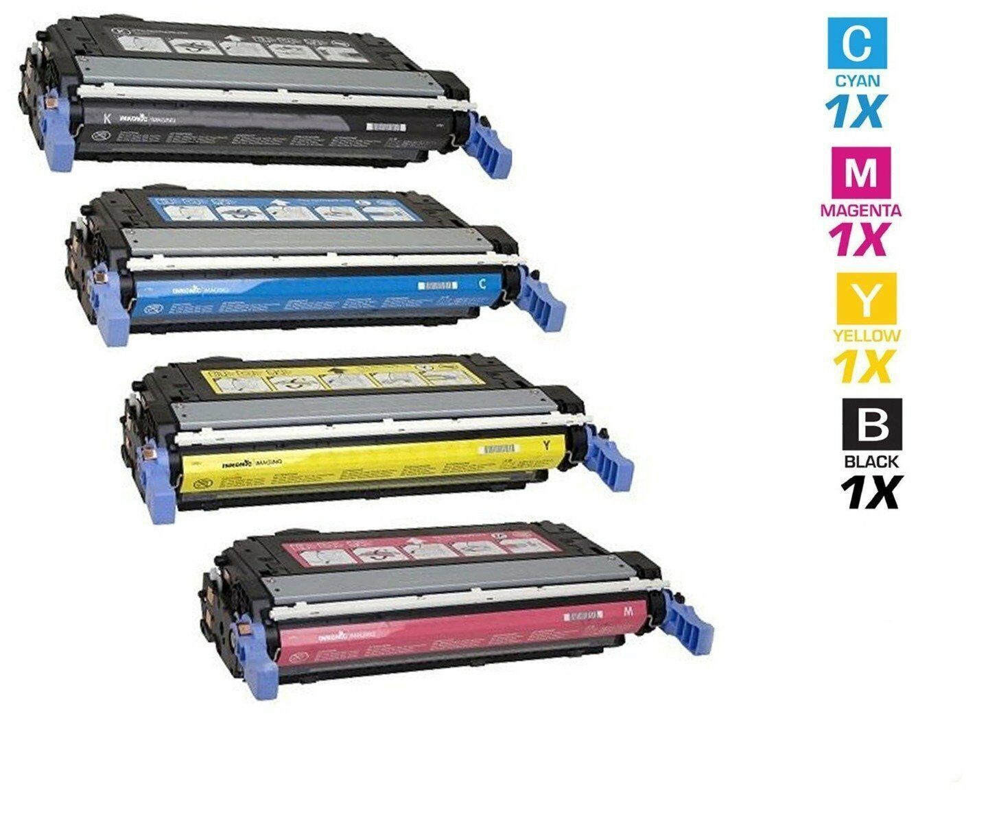 New 4PK Toner for HP LaserJet CM4730 4730 Q6460a Q6461A Q6463A Q6462A ...