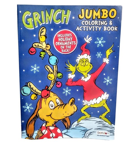 Santa Grinch Dr Seuss Christmas Holiday Jumbo Coloring & Activity Book ...