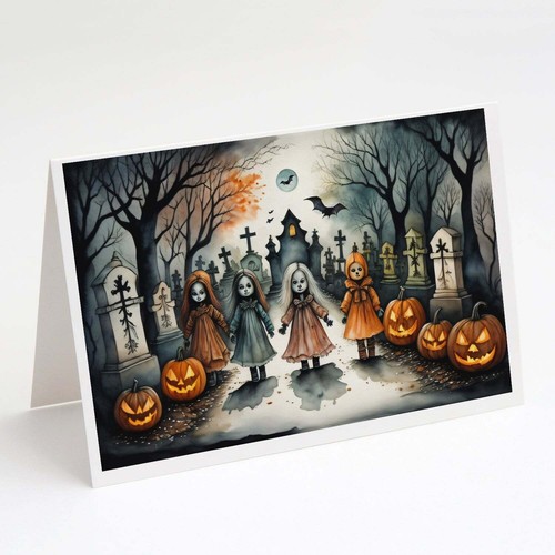 Creepy Dolls Spooky Halloween Greeting Cards Envelopes Pack of 8 ...