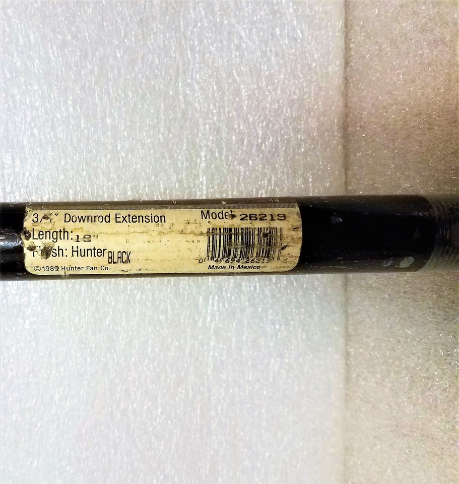 Hunter 18 in. Ceiling Fan Extension 3/4" Downrod #26219 - Black | eBay