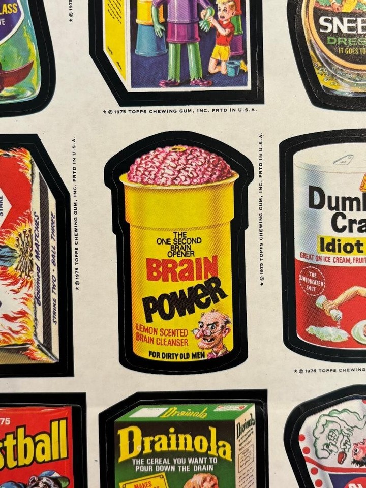 Topps Wacky Package (x1) - 1975 Uncut Sheet - 77 Stickers - Poster ...