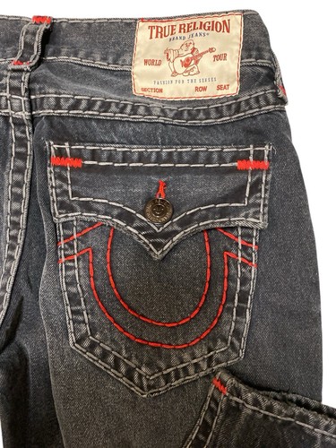 NEW W/TAGS TRUE RELIGION RICKY RED STITCH SUPER T JEANS HORSESHOE ...
