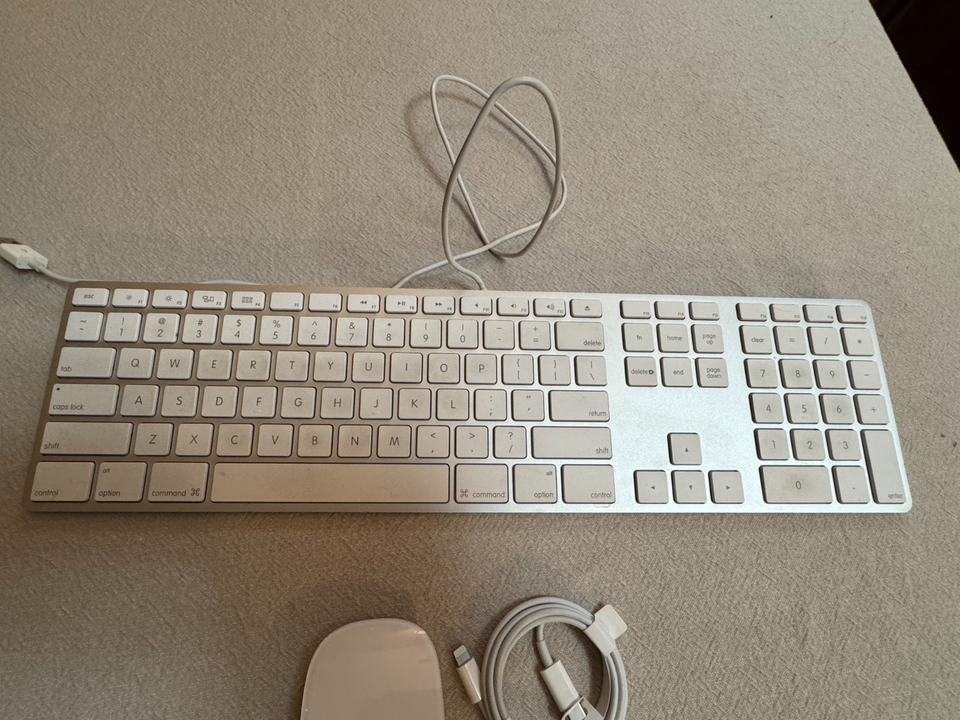 IMac Apple A1243 Aluminum Keyboard USB Wired Numeric Keypad Full Size ...