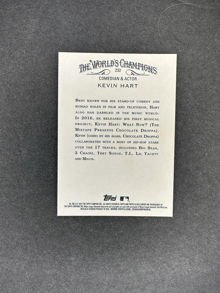 2023 Topps Allen & Ginter #232 Kevin Hart Comedian & Actor Card | eBay