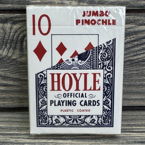 Vintage Hoyle Official Playing Cards Jumbo Face Pinochle Plastic Coated ...
