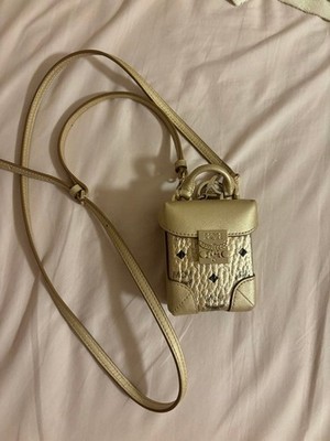 MCM Gold Mini Shoulder Bag Pouch | eBay