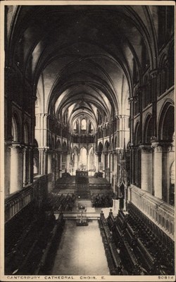 Canterbury Cathedral Choir England vintage postcard f384 | eBay
