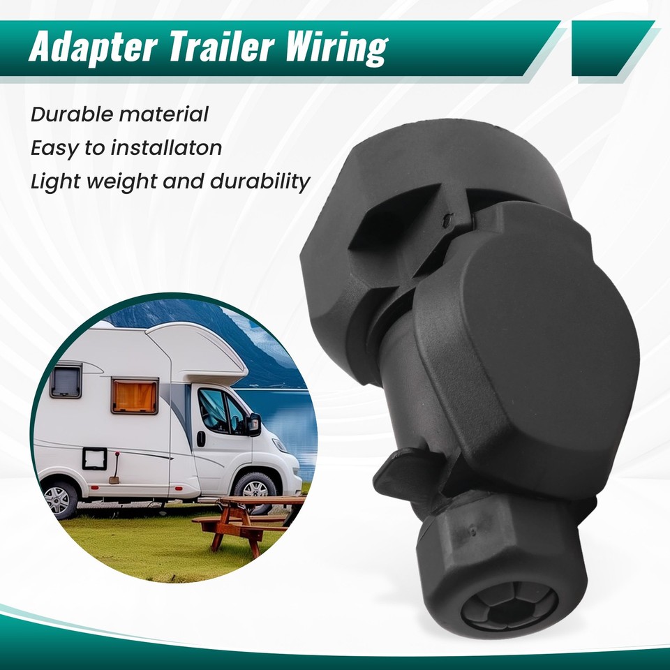 7 Pin European Trailer Socket+Plug Tow Bar Connector Adapter for Car ...