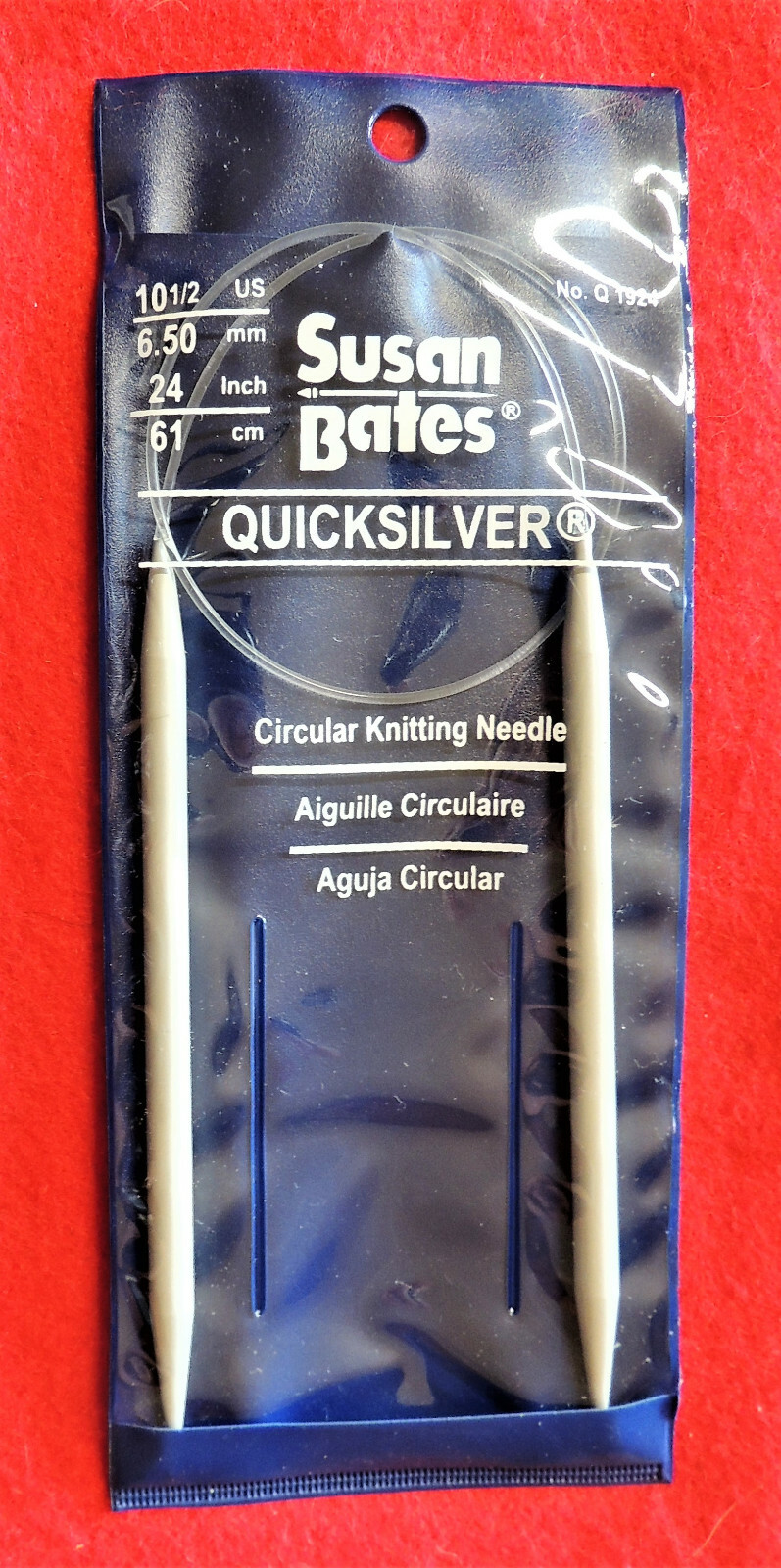 Susan Bates CIRCULAR KNITTING NEEDLES US 1, 11, 13 Quicksilver Plastic ...