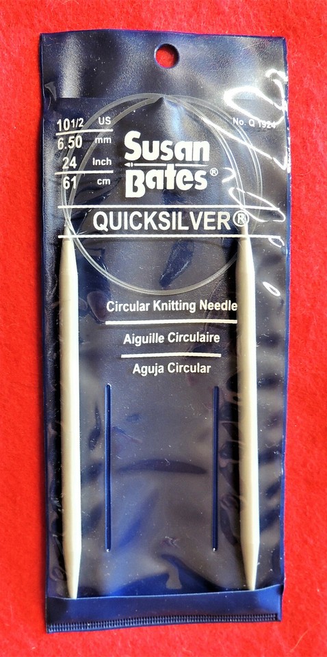 Susan Bates CIRCULAR KNITTING NEEDLES US 1, 11, 13 Quicksilver Plastic ...