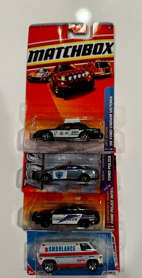 (4) Police Car Lot: Hotwheels and Matchbox, Ford Crown Victoria and ...