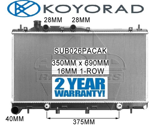 SUBARU OUTBACK 3.0ltr 6cyl EZ30 9/2003-2009 PETROL RADIATOR *GENUINE ...
