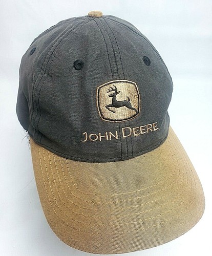 Genuine John Deere Hat Ball Cap Tan Rugged Gray Trucker Hat | eBay