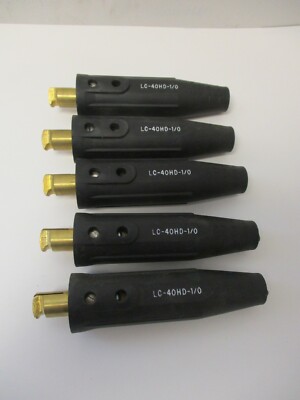 LENCO LC-40HD-1/0 MALE BLACK CABLE CONNECTOR LOT OF 5 PLUS A BONUS ITEM ...