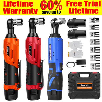 Electric Cordless Ratchet Gun 250Nm 3/8" Right Angle Wrench ...