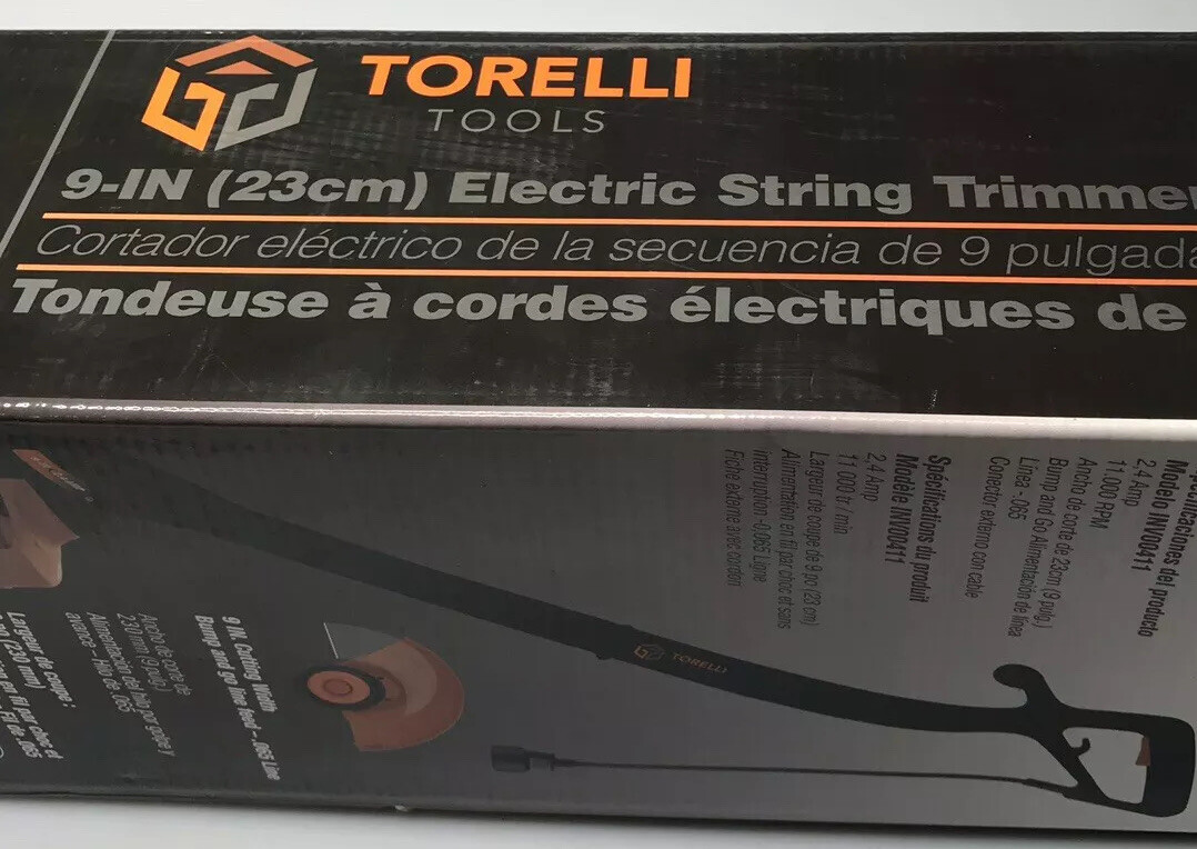 Electric String Trimmer Torelli Tools Model Inv00411 9" Cut Bump & Go ...