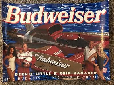 Vintage Miss Budweiser Hydroplane Seafair Poster Signed By Driver Chip ...