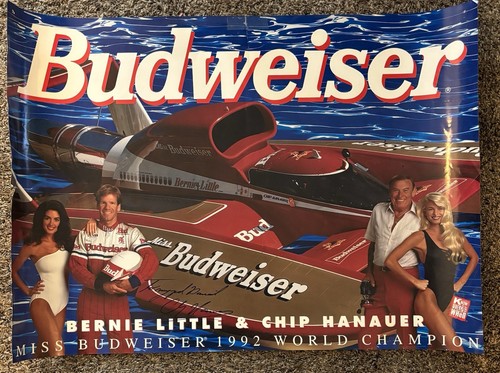 Vintage Miss Budweiser Hydroplane Seafair Poster Signed By Driver Chip ...